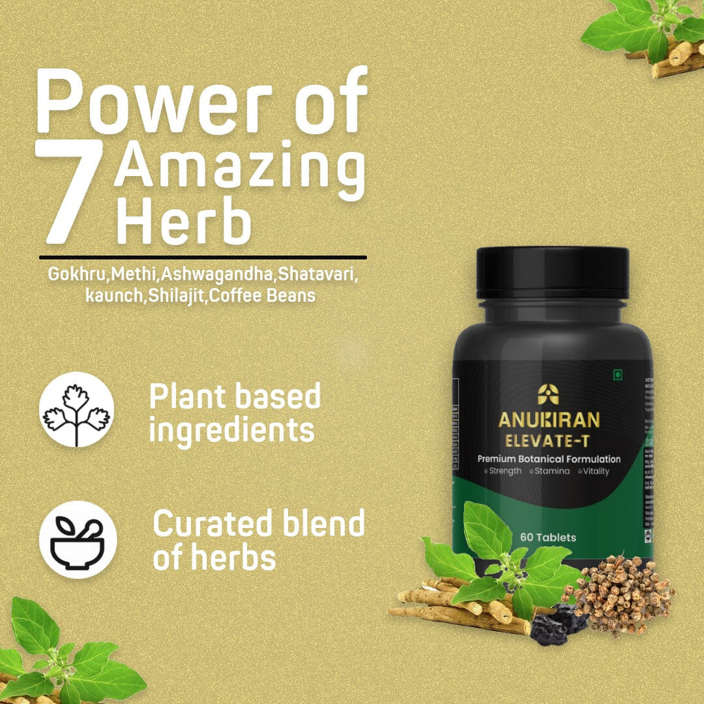 ELEVATE-T | Boosts Testosterone Naturally | Stamina & Muscle Growth